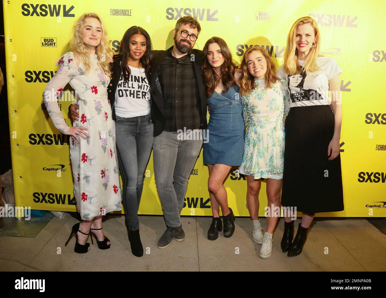 AJ Michalka, Regina Hall, director Andrew Bujalski, Dylan Gelula, Haley ...