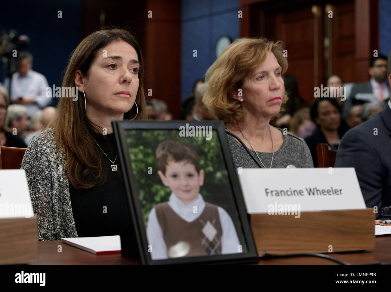 Francine Wheeler, left, mother of Ben Wheeler, seen in picture, who was ...