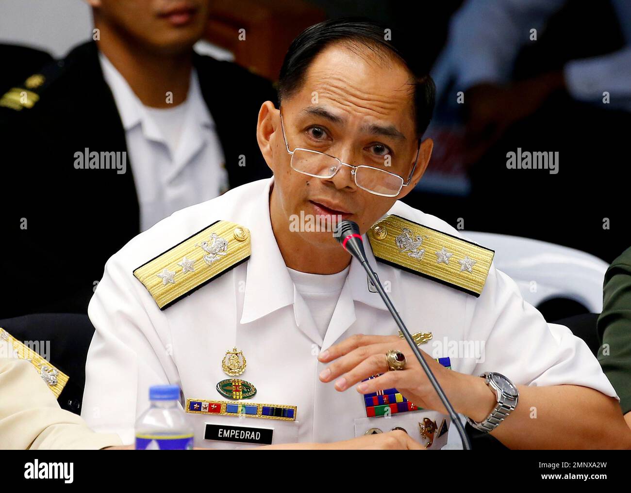 Flag officer in command of the Philippine Navy Rear-Admiral Robert ...