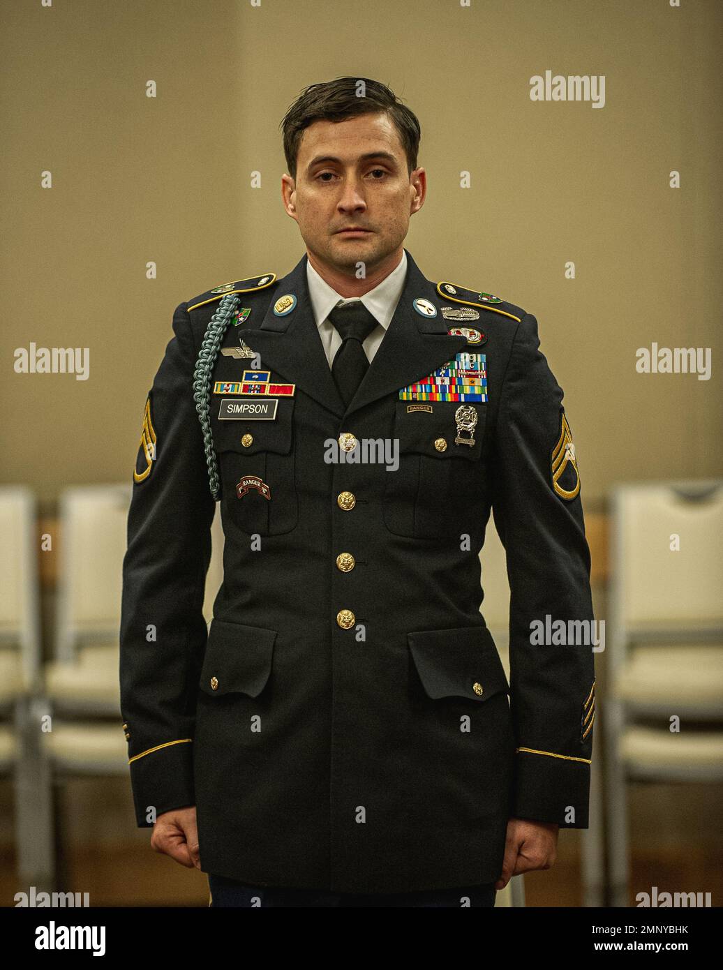 US Army Staff Sgt. Devon Simpson, der dem U.S. Army Special Operations ...