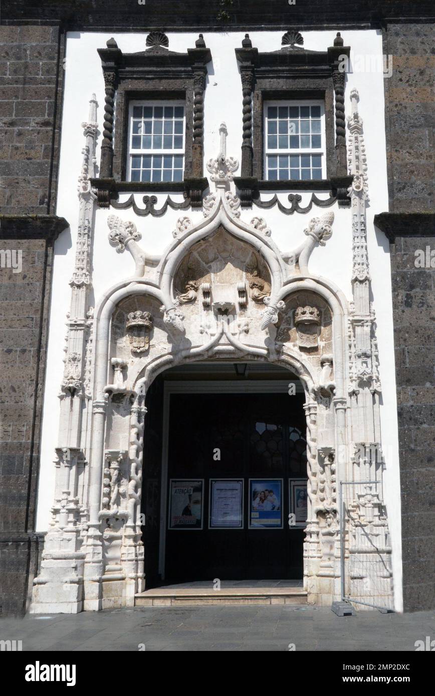 Portugal, Azoren, Sao Miguel, Ponta Delgada: Das schöne Manueline ...