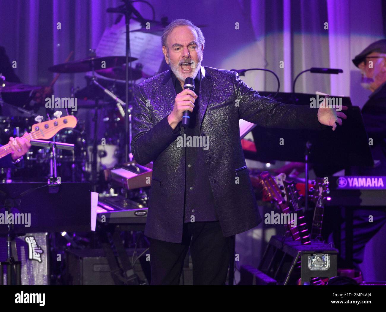 FILE- This Feb. 11, 2017, file photo shows Neil Diamond performing at ...