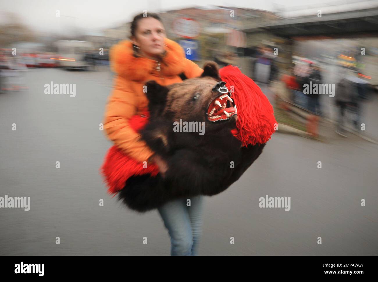 In this Saturday, Dec. 30, 2017 picture, shot with a slow shutter speed ...