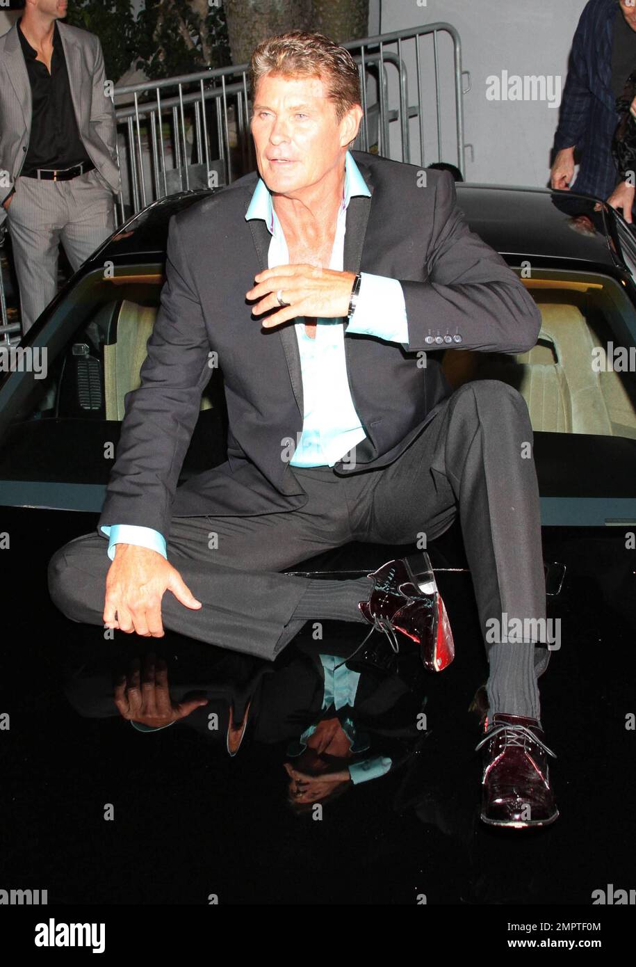 Der ehemalige „Baywatch“-Star David Hasselhoff feiert zusammen mit ...