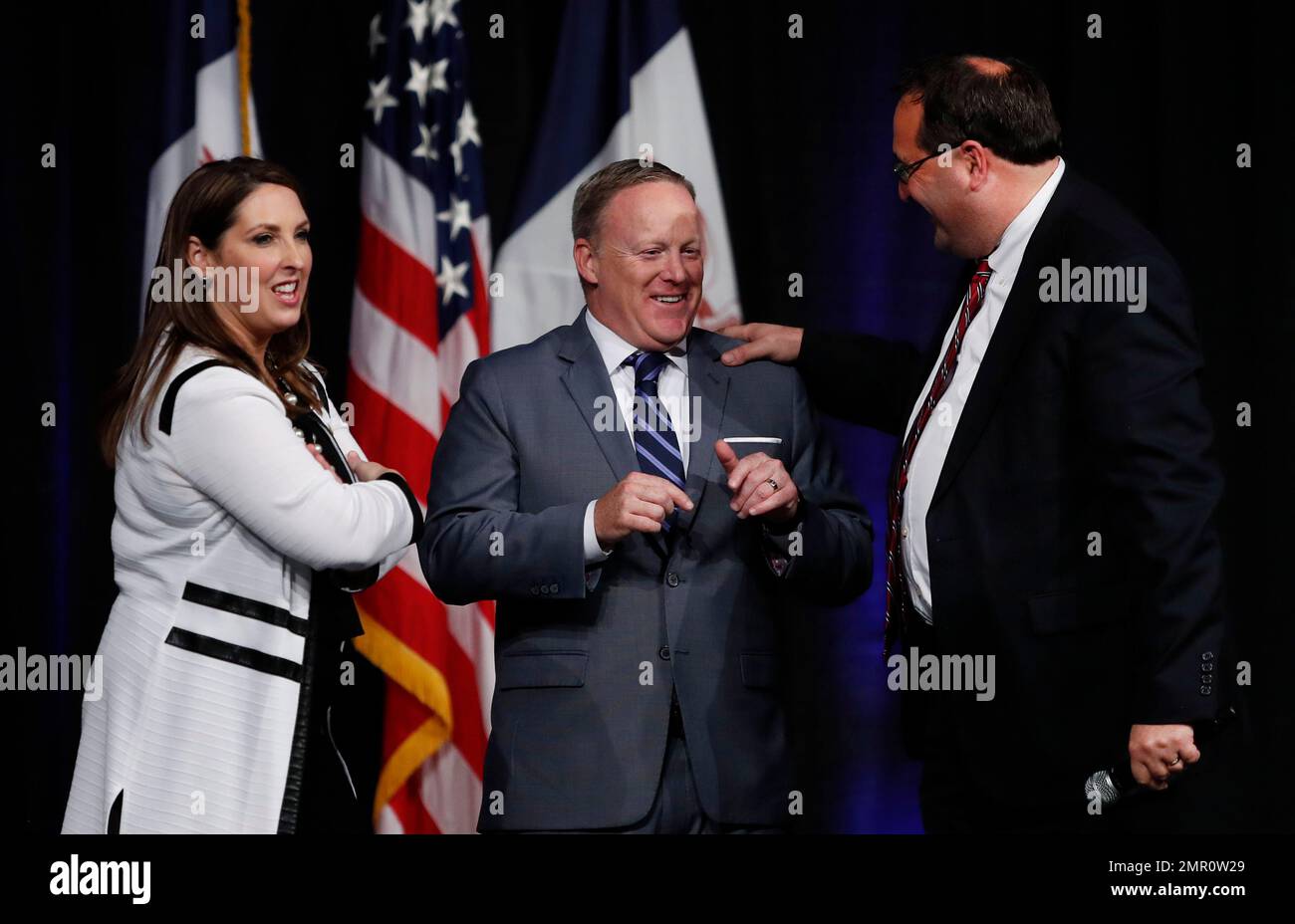 Republican National Committee Chairwoman Ronna Romney McDaniel, left ...