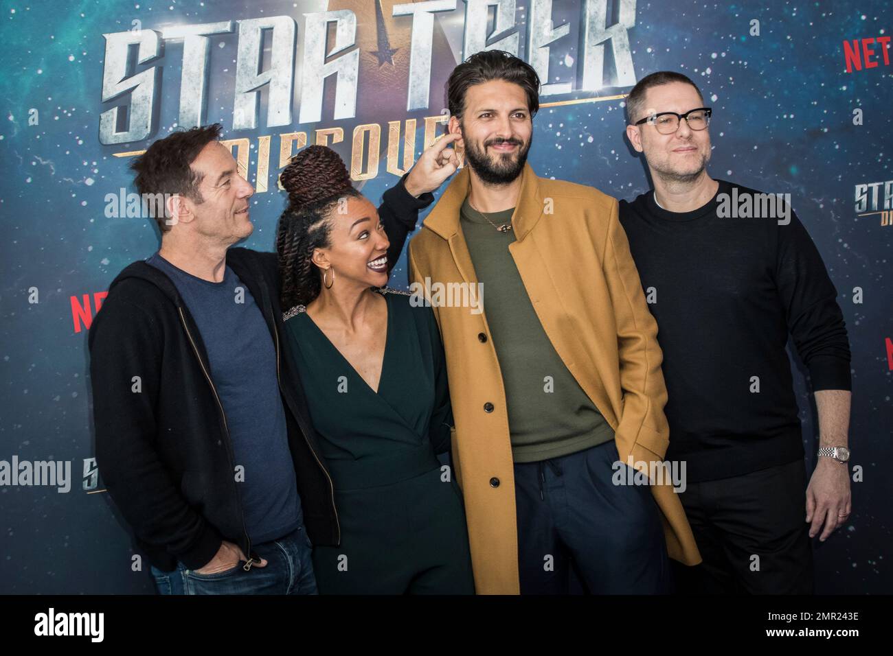 From left, actors Jason Isaacs, Sonequa Martin-Green and Shazad Latif ...