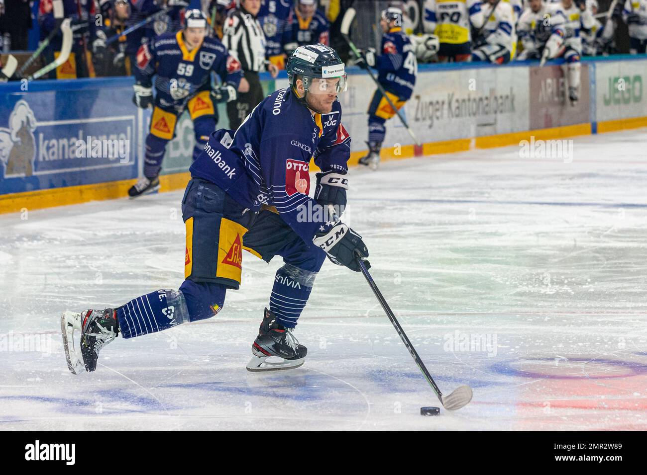Zug. Schweiz, 31. Januar 2023, Brian O'Neill #9 (EV Zug) während des ...