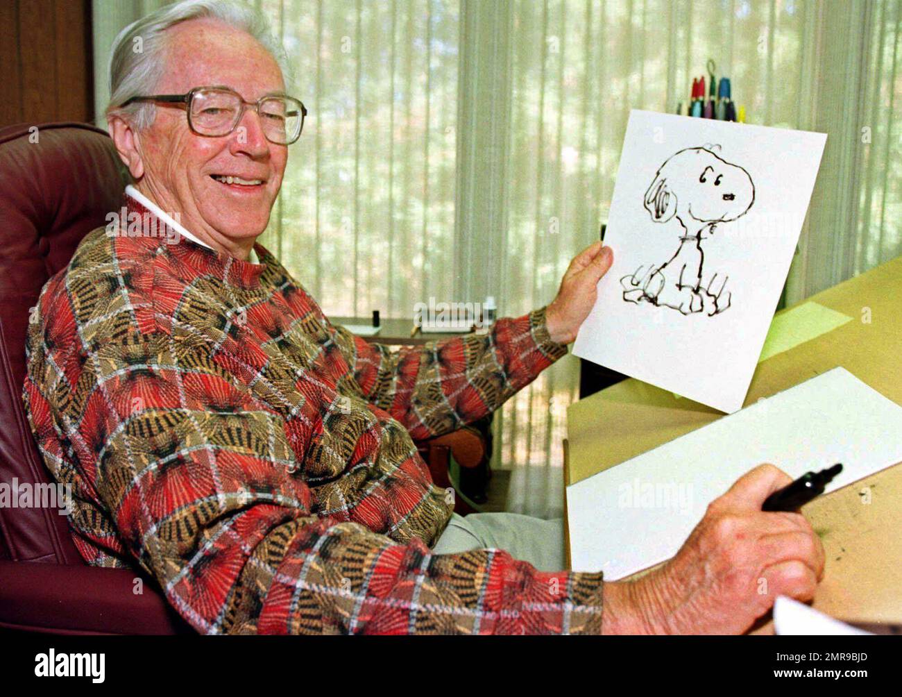 FILE - In this Feb. 12, 2000, file photo, cartoonist Charles Schulz ...