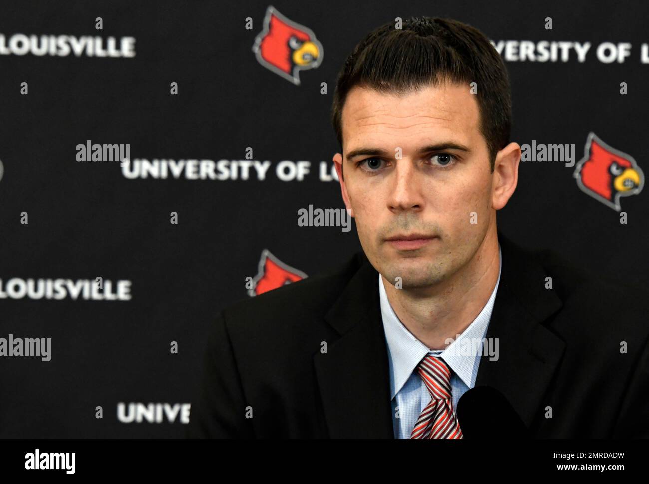 David Padgett addresses the media after being named Louisville's ...