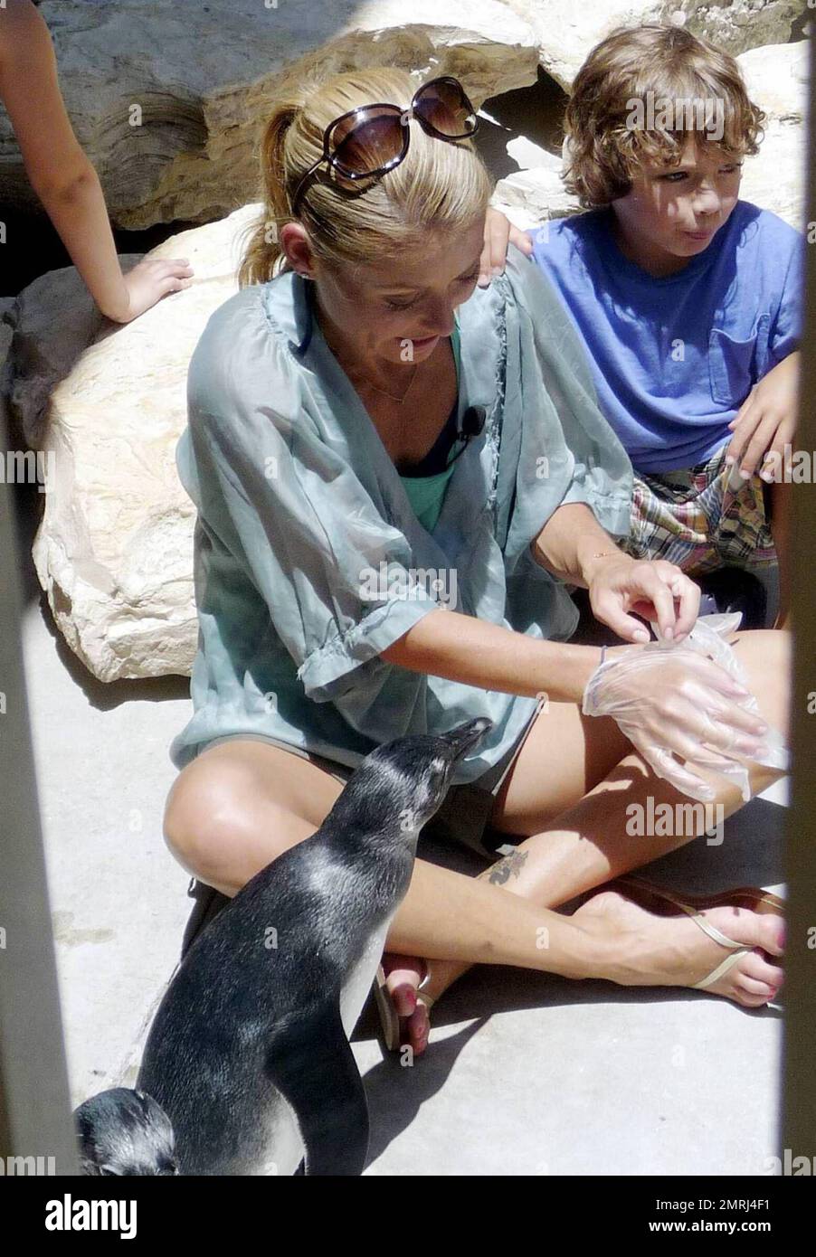 Exklusiv!! KELLY Ripa, Moderatorin DER US TV Show, besucht Parrot Jungle Island mit ihrer ...