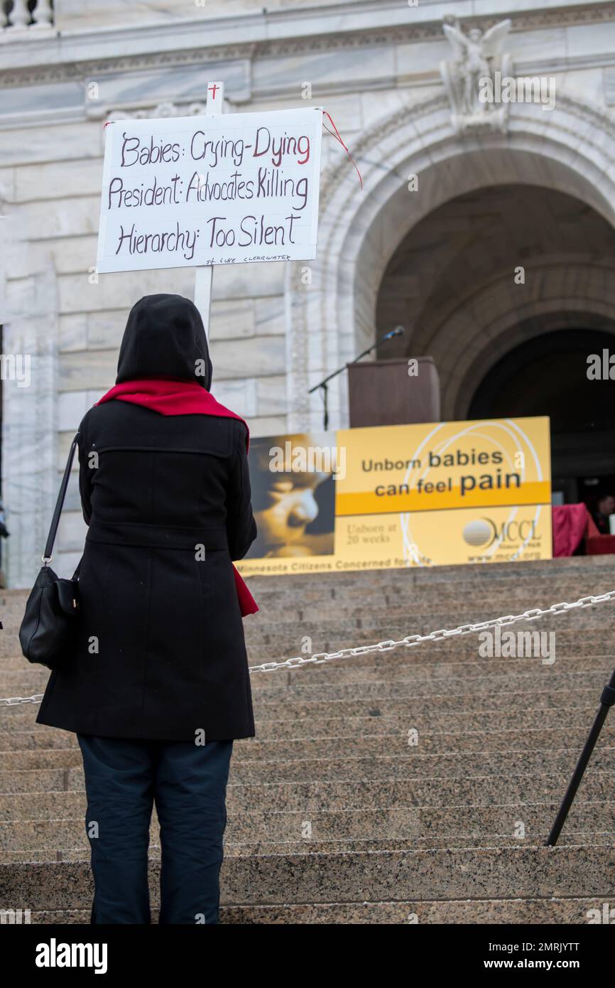 St. Paul, Minnesota. Jährliche Pro-Life-Abtreibung-Rallye. Der MCCL ...