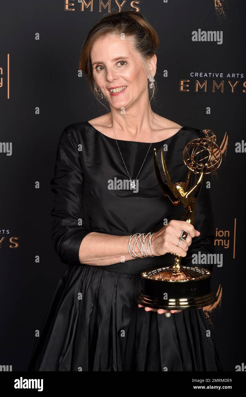 EXCLUSIVE - Susan Jacobs poses for a portrait with the award for ...