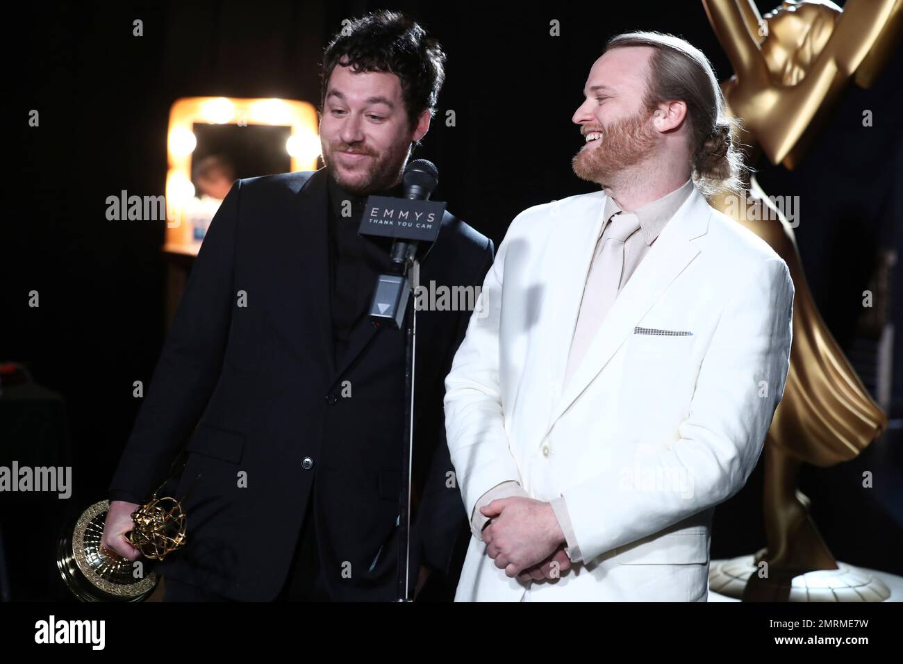 EXCLUSIVE - Kyle Dixon, left, and Michael Stein, winners of the award for award for outstanding ...
