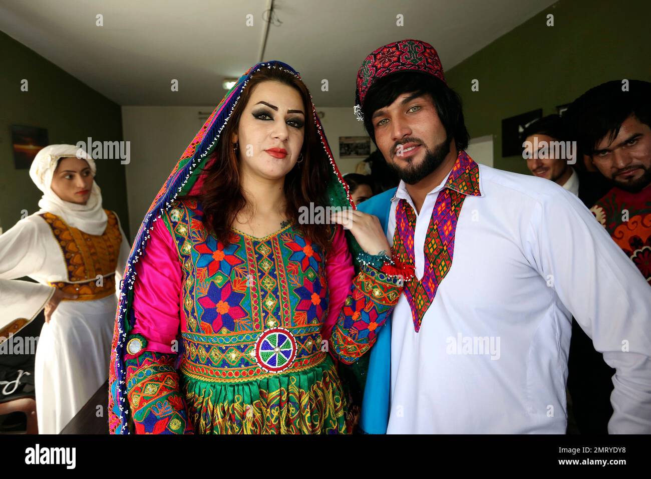 In this Thursday, Aug. 10, 2017, photo Afghan models present ...