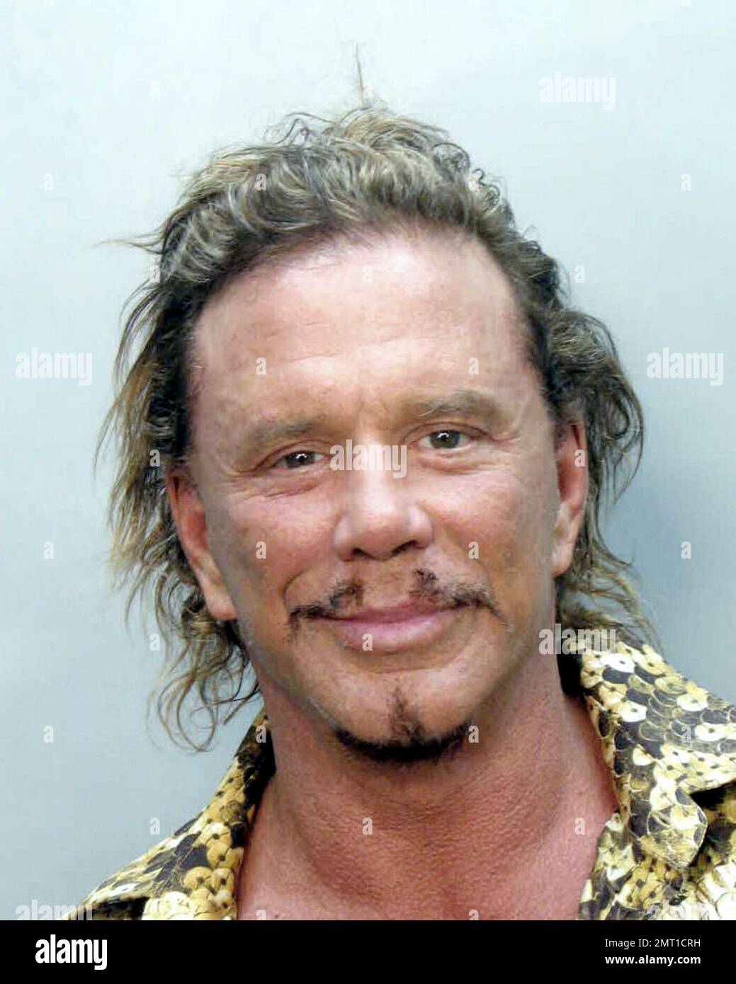Der böse Schauspieler Mickey Rourke, hier auf seinem Buchungsfoto zu ...