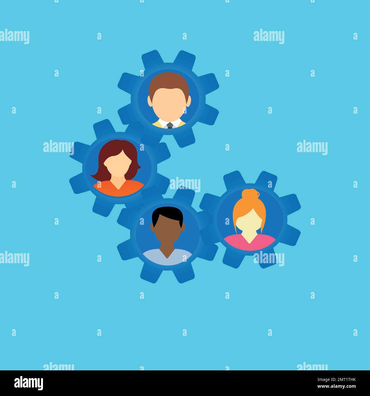 Mit der gemeinschaft arbeiten Stock-Vektorgrafiken kaufen - Alamy