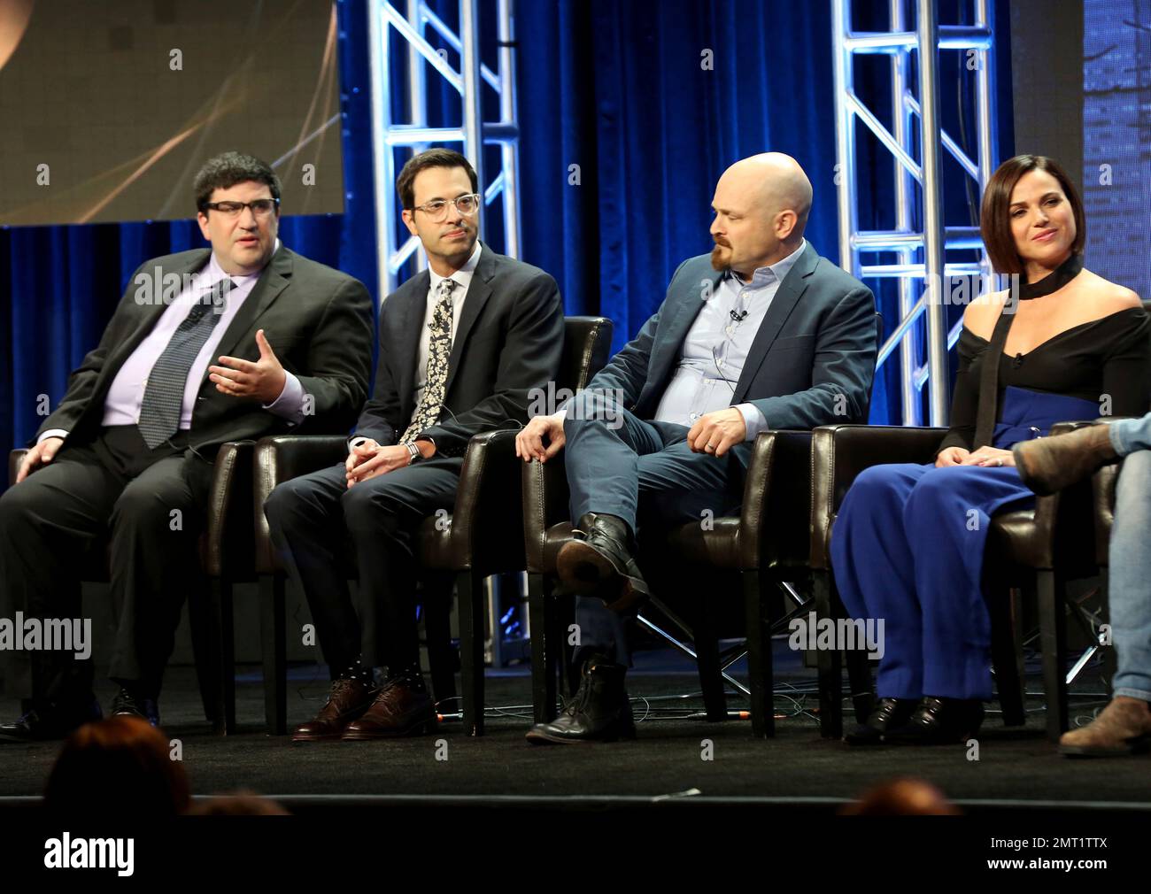 Adam Horowitz, from left, Edward Kitsis, David H. Goodman and Lana ...