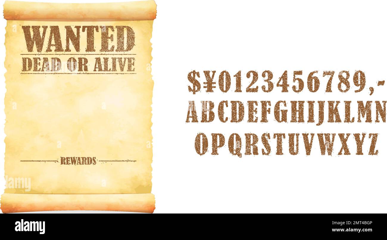 Wanted poster template Stock-Vektorgrafiken kaufen - Alamy