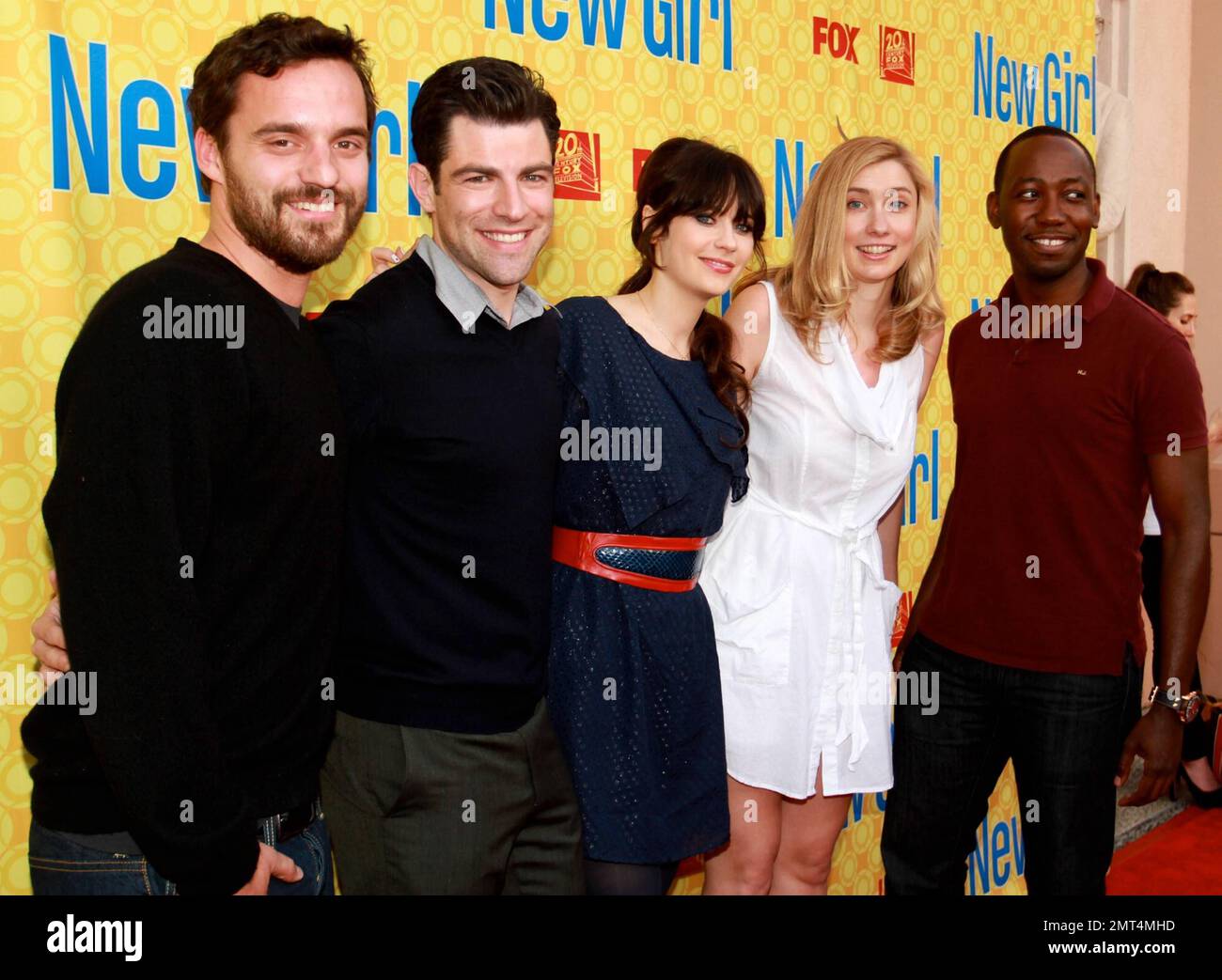 Jake M. Johnson, Max Greenfield, Zooey Deschanel, Liz Meriwether und ...