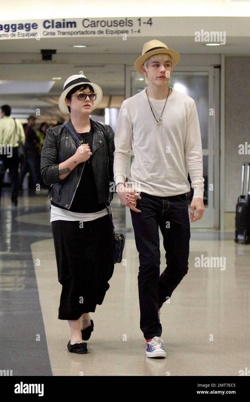 Ozzy, Sharon und Kelly Osbourne sowie Kellys Verlobter Luke Worrell ...