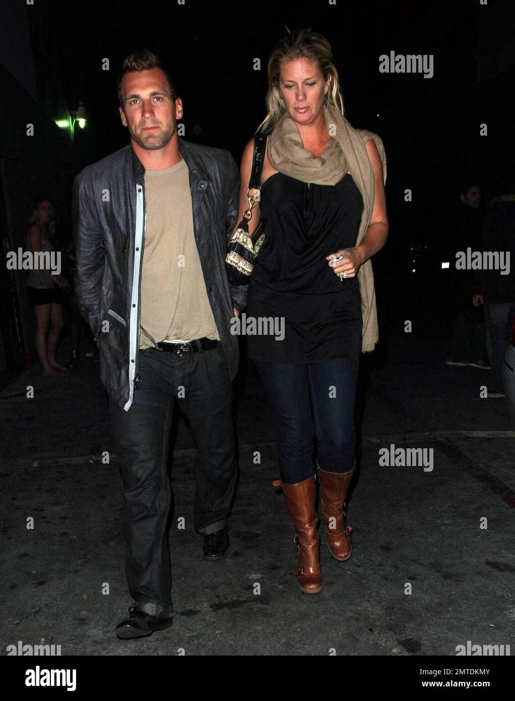 Das Supermodel Rachel Hunter besucht mit ihrem Verlobten Jarret Stoll ...