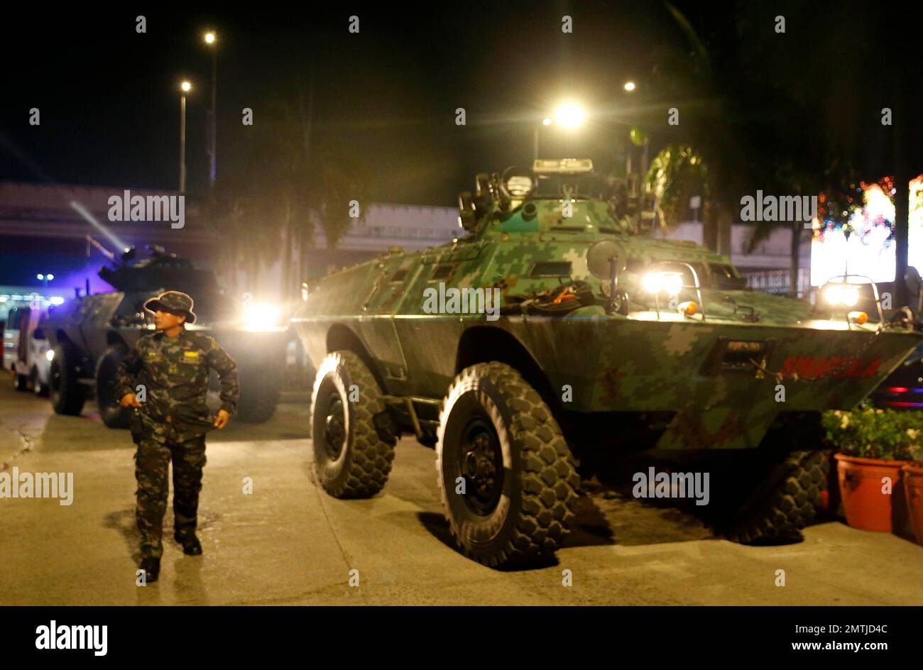 Armored Personnel Carriers of the Philippine National Police arrive at ...
