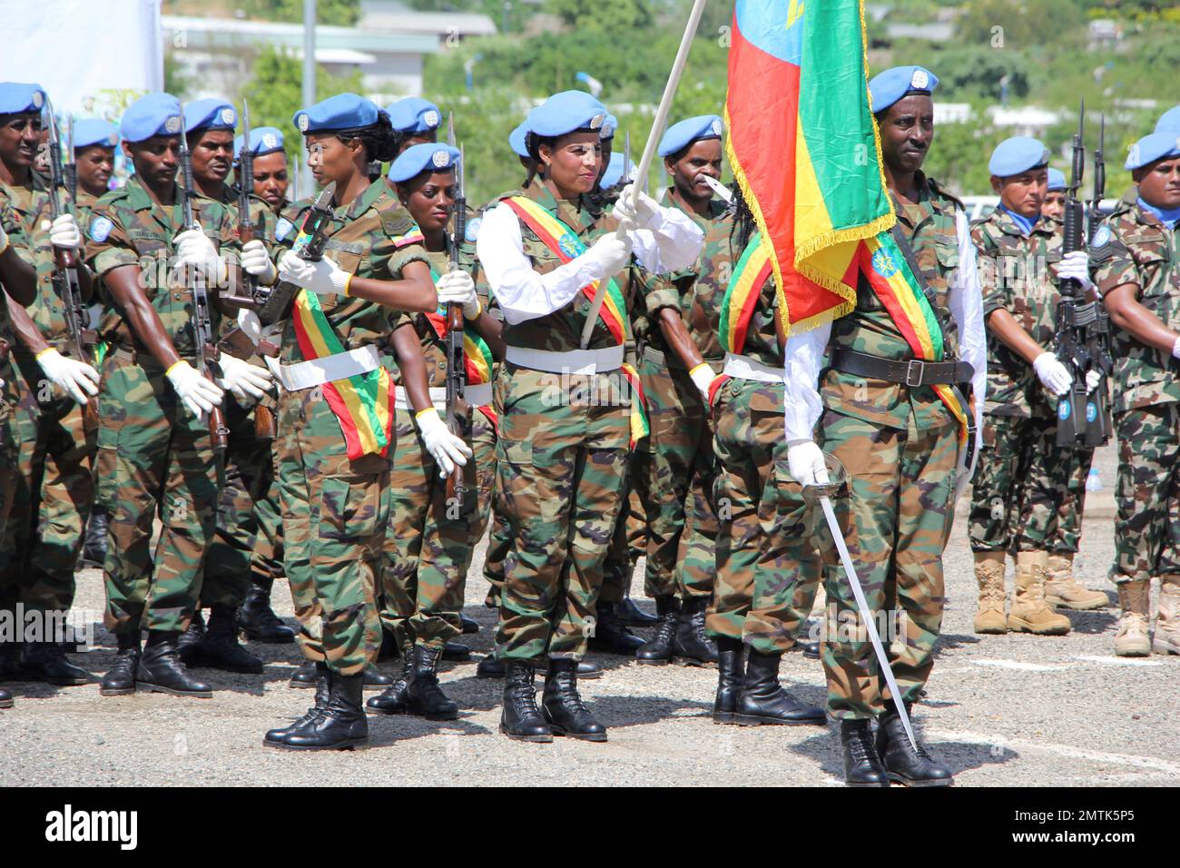 United Nations Ethiopian soldiers of the United Nations Mission to ...