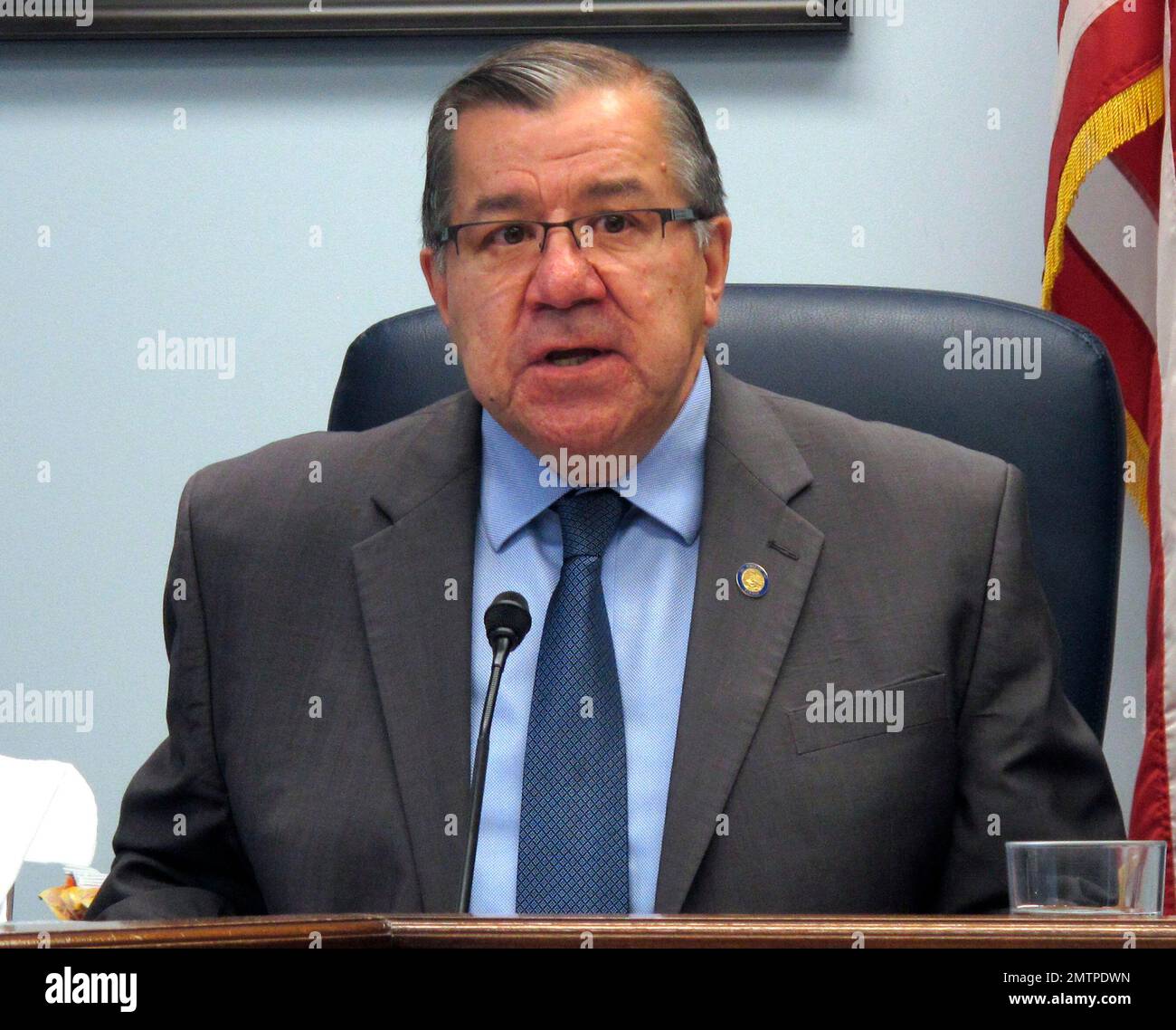 Alaska Senate Finance Committee Co-chair Lyman Hoffman addresses ...