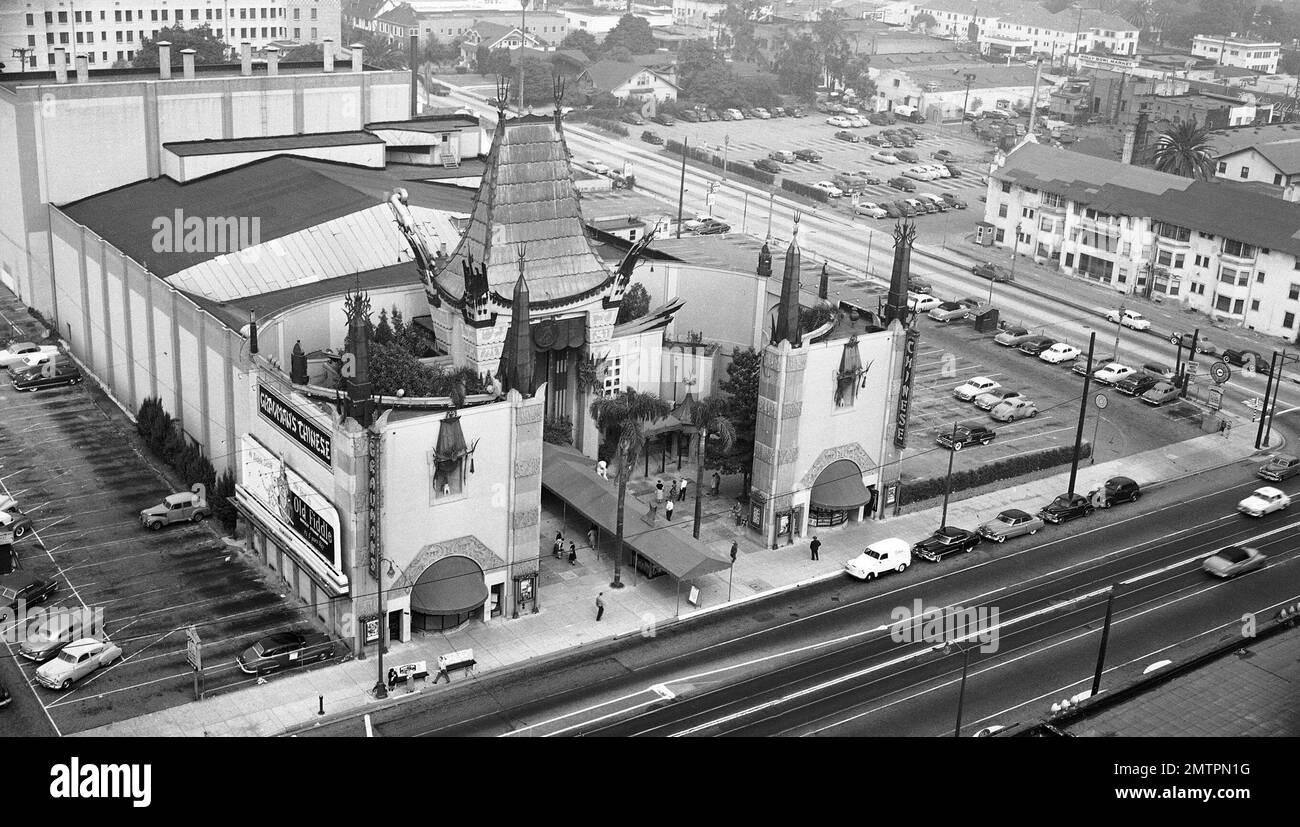 FILE - This 1952 file photo shows an aerial view of Grauman's Chinese ...