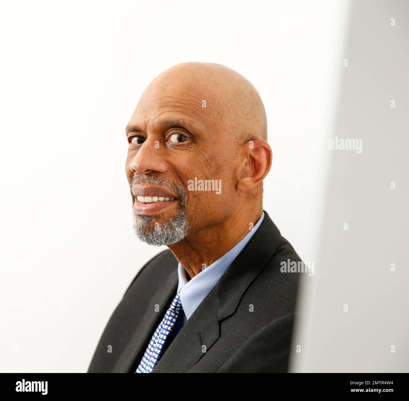Retired NBA basketball player and author Kareem Abdul-Jabbar poses for ...
