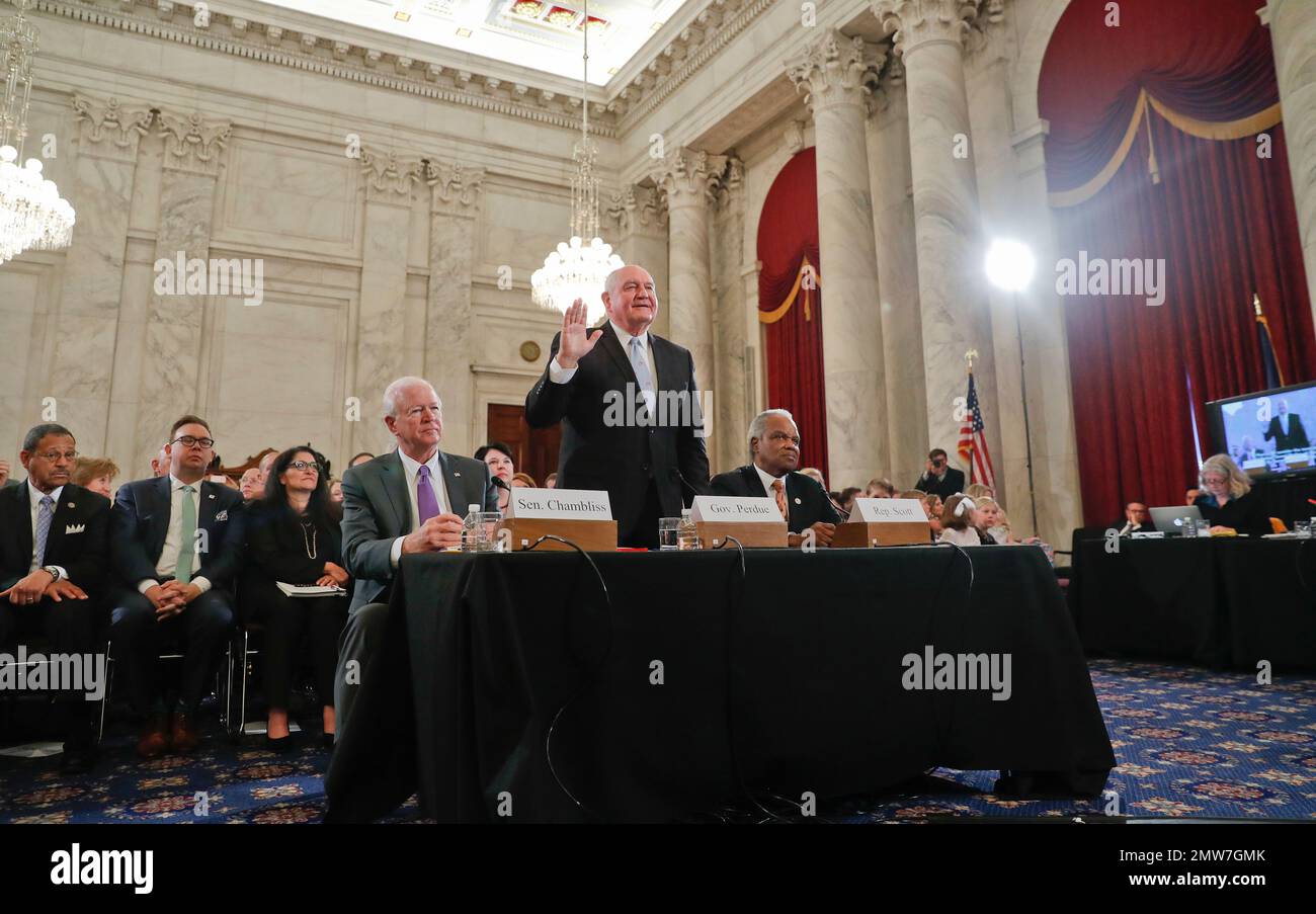 Agriculture Secretary-designate, former Georgia Gov. Sonny Perdue ...