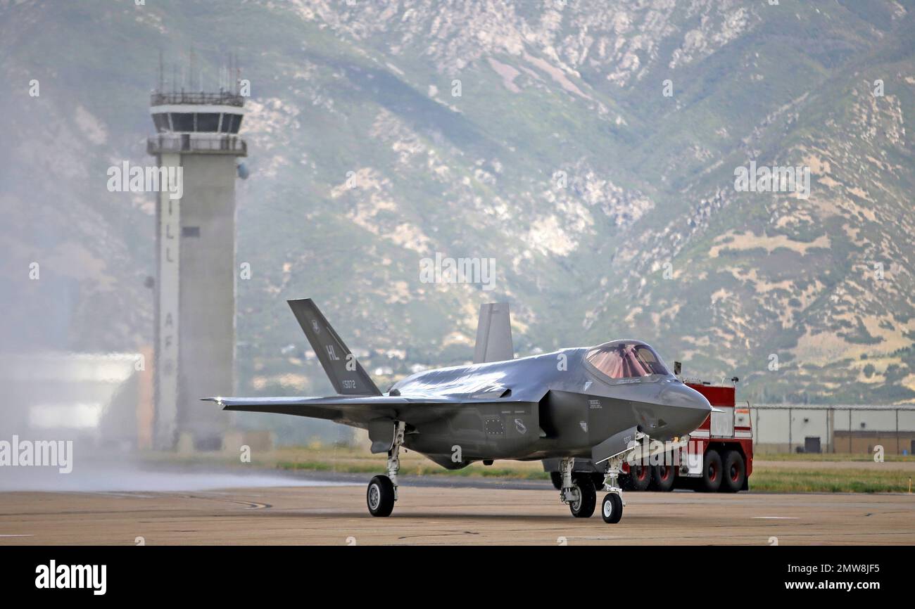 FILE - This Sept. 2, 2015, file photo shows an F-35 jet arriving at its ...