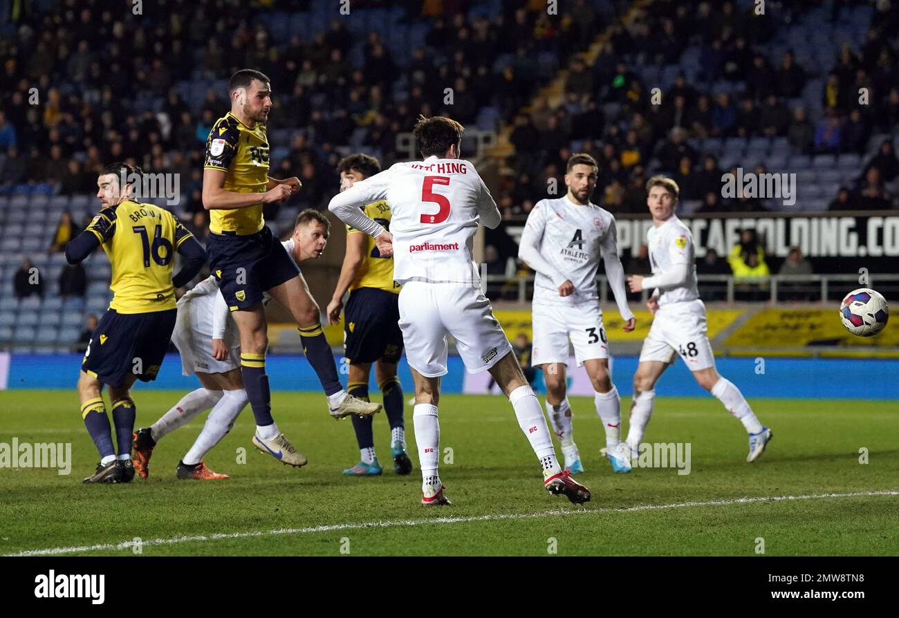 Elliott Moore von Oxford United erzielt beim Spiel Sky Bet League One ...