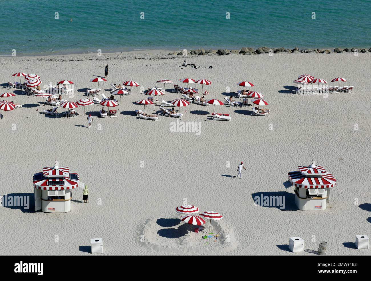 In this Tuesday, Feb. 14, 2017 photo, red and white umbrellas do the ...