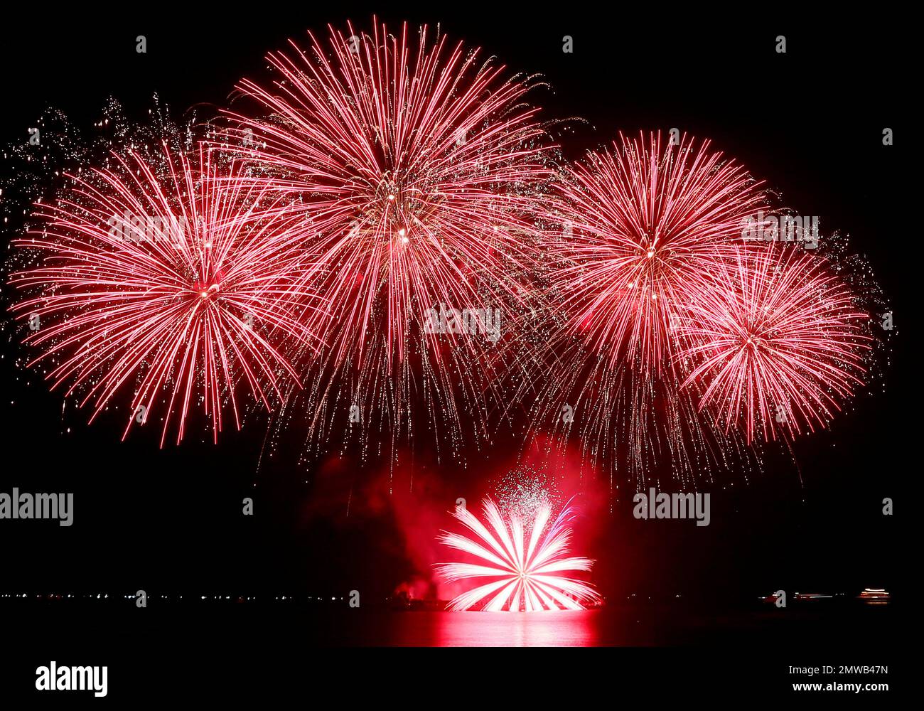 A fireworks display from Canada's Garden City fireworks company lights ...