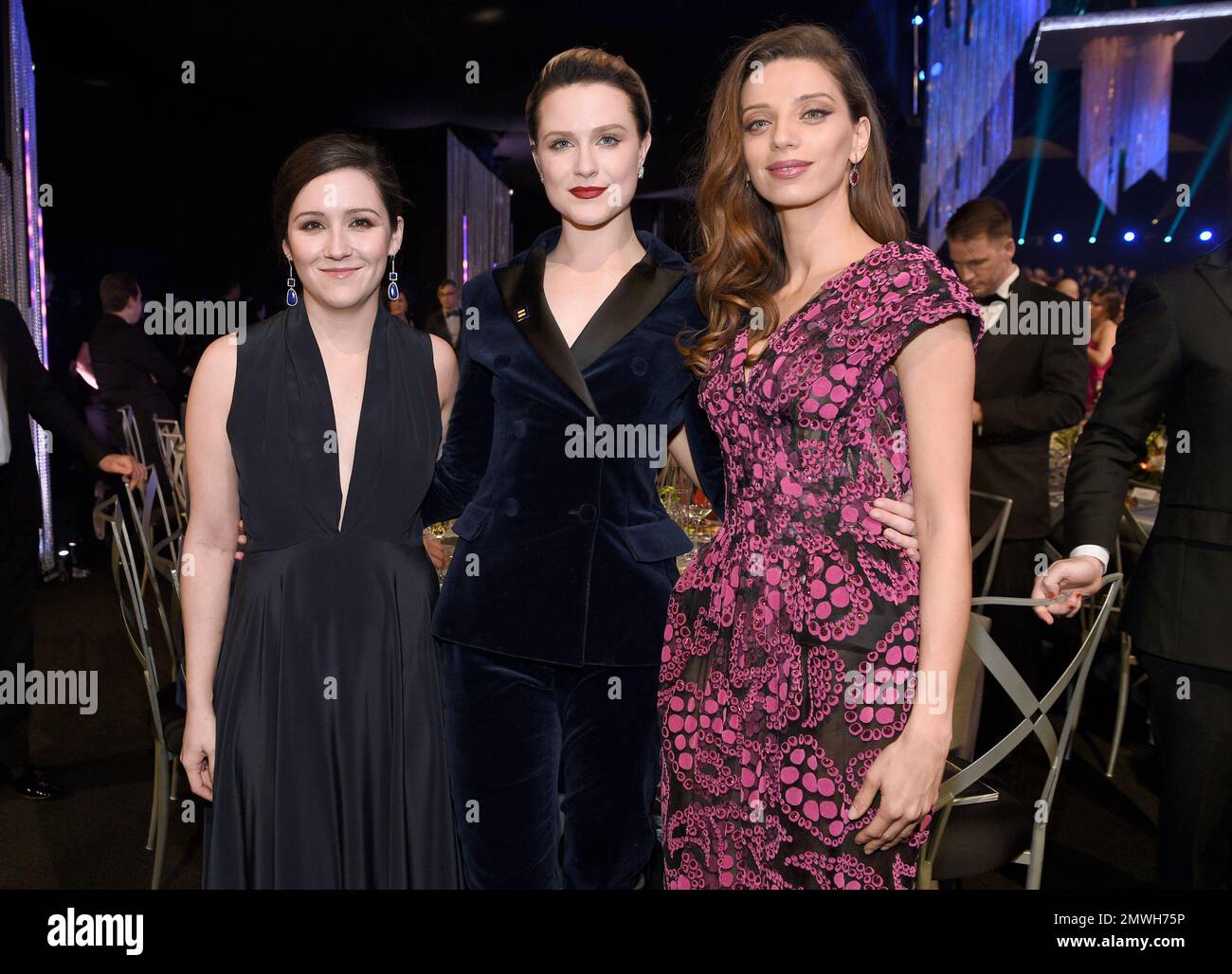 Shannon Woodward, from left, Evan Rachel Wood, and Angela Sarafyan ...