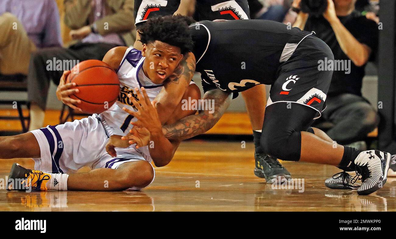 East Carolina's Jeremy Sheppard (1) looks to pass the ball while ...