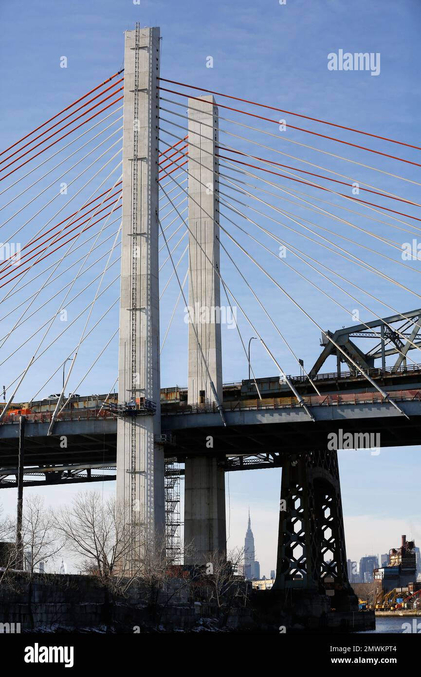 Construction continues on the eastbound Kosciuszko Bridge, which ...