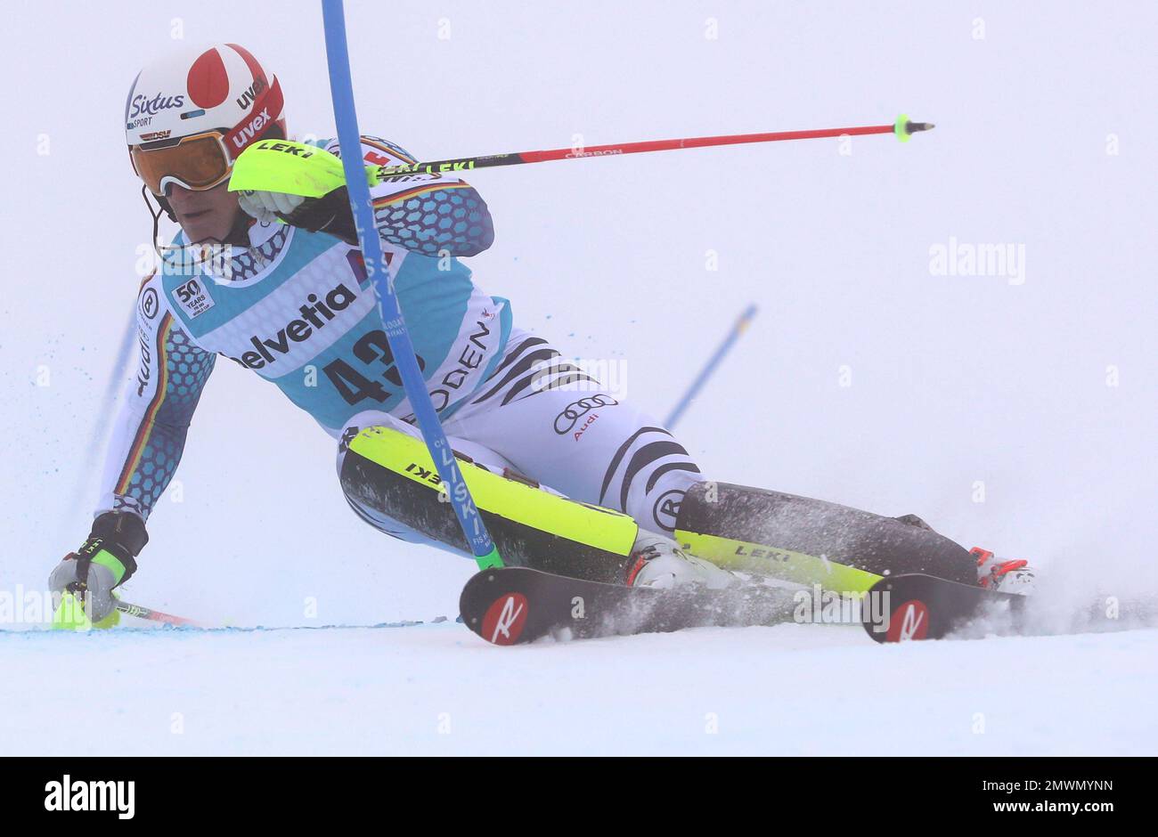 Germany's Linus Strasser competes during an alpine ski, men's World Cup ...