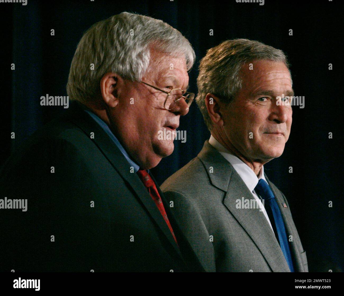 FILE - In this Oct. 12, 2006 file photo, President Bush and House ...