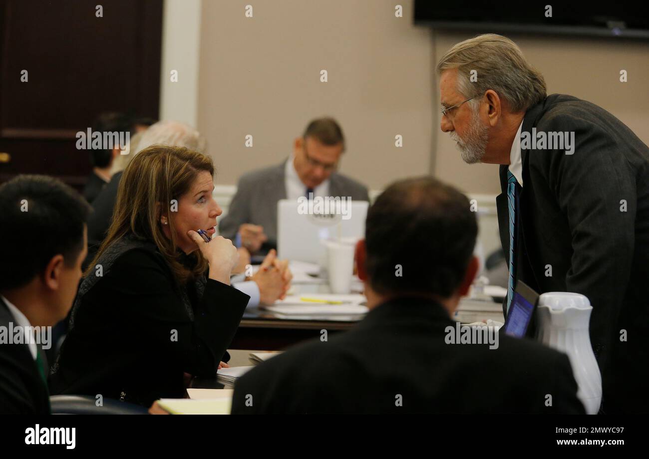 Ninth Circuit Solicitor Scarlett Wilson, left, speaks to co counsel ...