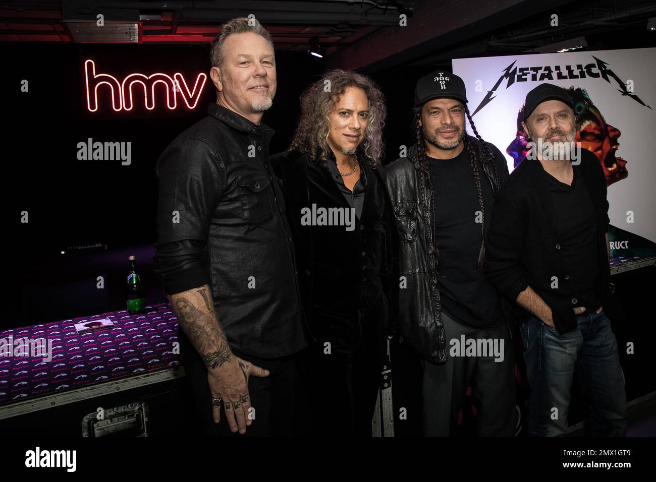 Members of heavy metal band Metallica, from left, James Hetfield, Kirk ...