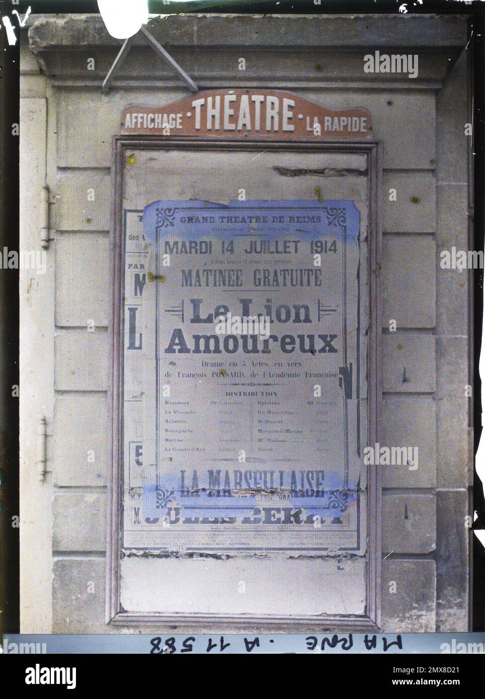 Reims, Marne, Champagne, Frankreich zeigt Ponsards „Le Lion Amoure Lion ...