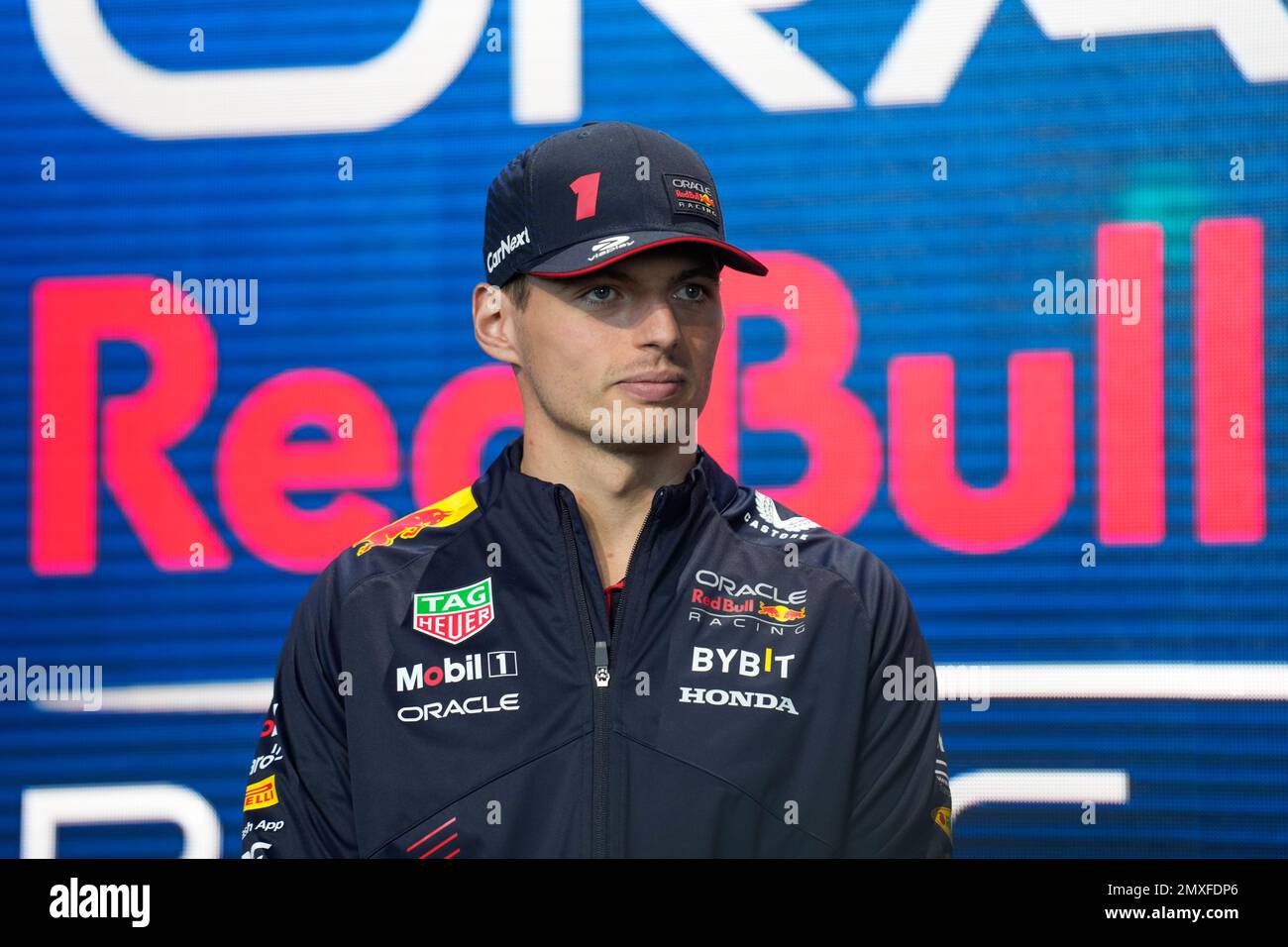 Red Bull Racing driver Max Verstappen participates in an Oracle Red ...