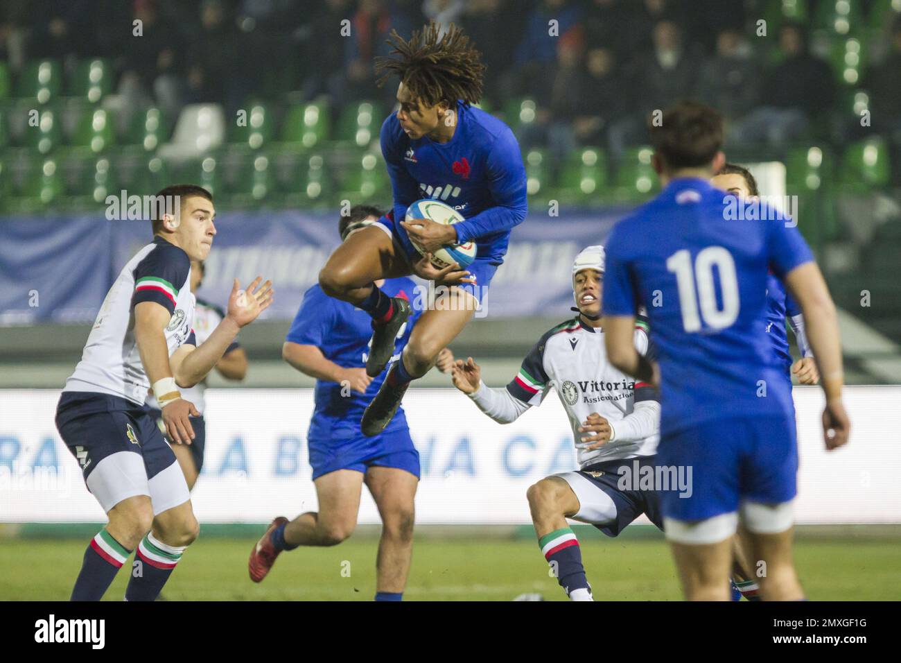 Monigo Stadium, Treviso, Italien, 03. Februar 2023, Theo Attissogbe im ...