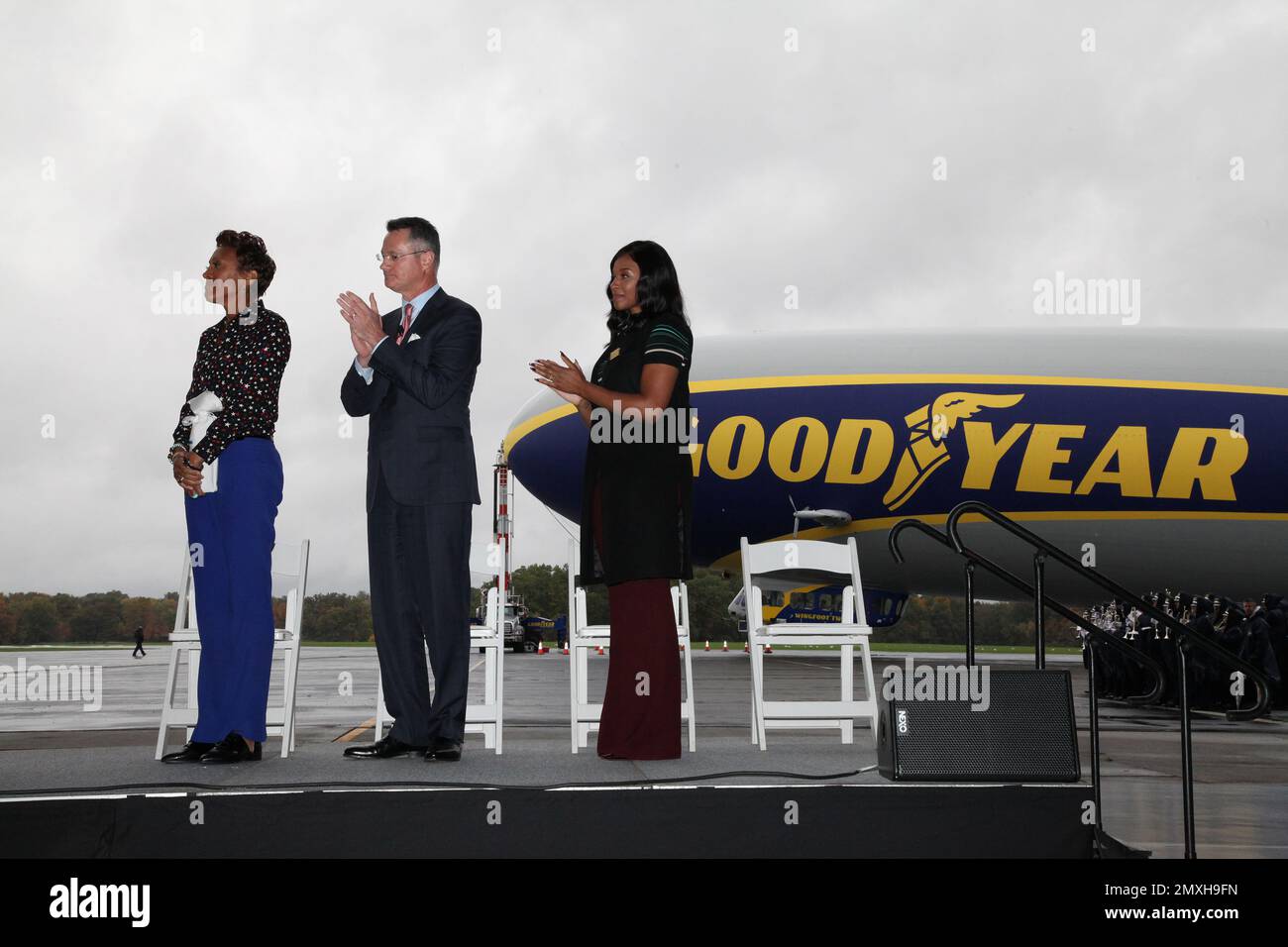 IMAGE DISTRIBUTED FOR GOODYEAR -Robin Roberts, from left, CEO Rich ...