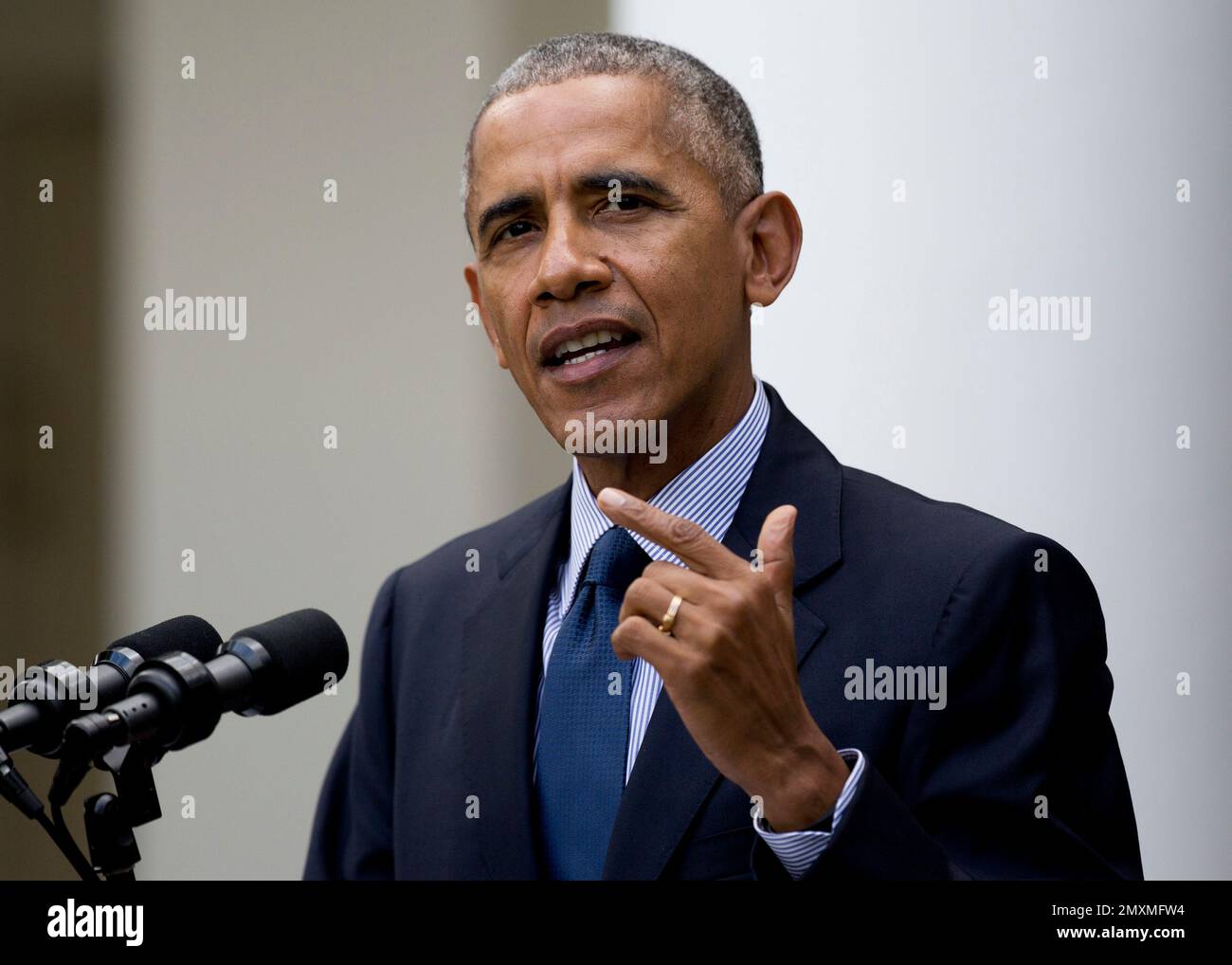 FILE - Oct. 5, 2016, file photo, President Barack Obama speaks in the ...