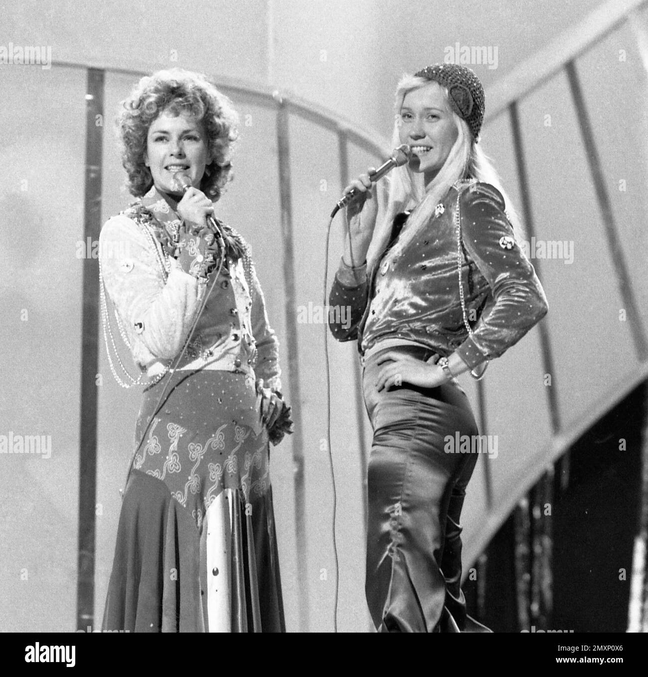 Anni-Frid Lyngstad (Frida), Agnetha Faltskog, from the Swedish pop ...