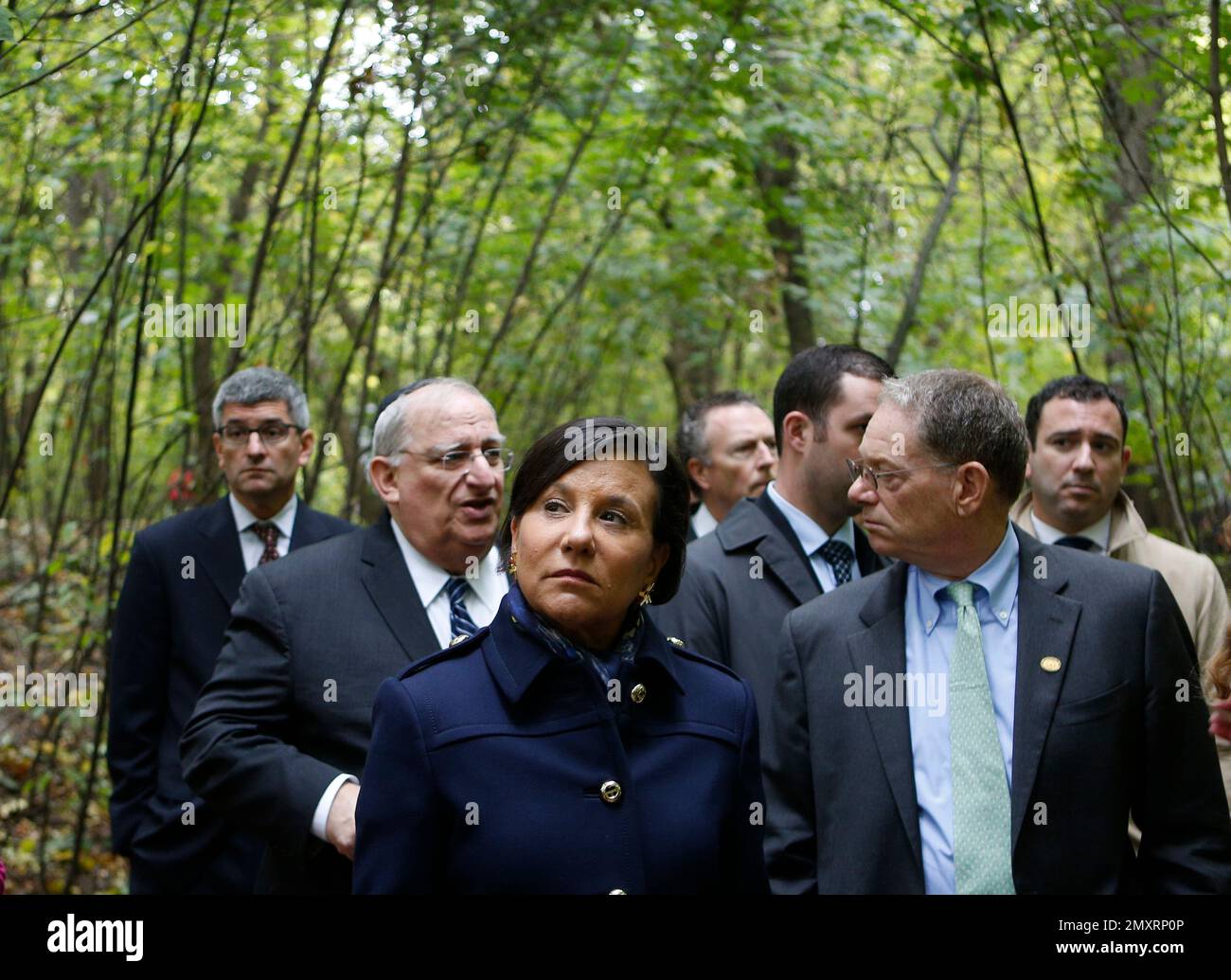 U.S. Commerce Secretary Penny Pritzker, centre, attends a tour in Babi ...