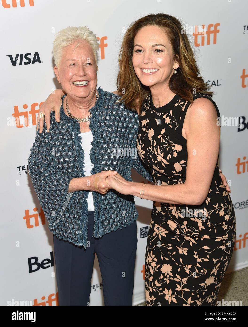 Eleanor Coppola, left, and Diane Lane arrive at the "Paris Can Wait ...